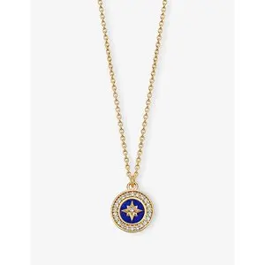Astley Clarke Polaris Lapis And White Sapphire Pendant Necklace - Gold