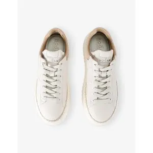 Hogan H-stripes Logo-print Leather Low-top Trainers
