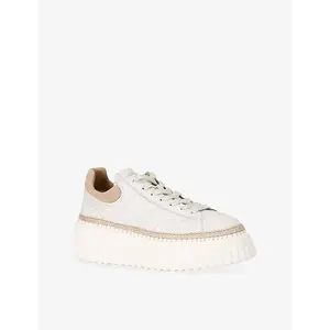 Hogan H-stripes Logo-print Leather Low-top Trainers