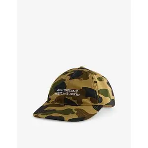 A BATHING APE 1st Camo Slogan Cotton Cap - Green