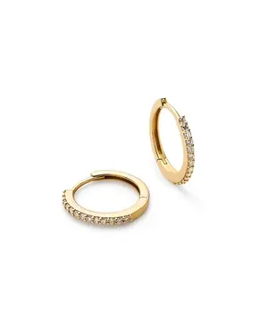 ANA LUISA Lab Grown Diamond Huggie Hoop Earrings - Gold
