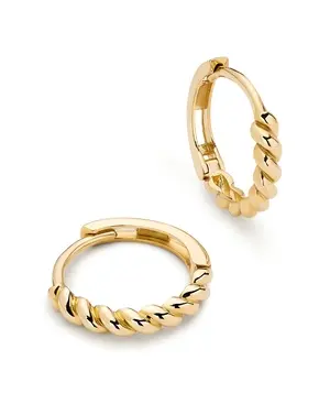 ANA LUISA Small Twist Hoop Earrings - Gold