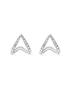 ANA LUISA Solid Yellow Lab-grown Diamond Velora Huggie Studs - Silver