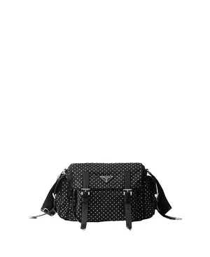 Prada Re-nylon Studded Shoulder Bag