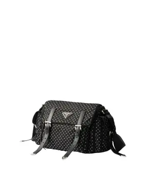 Prada Re-nylon Studded Shoulder Bag