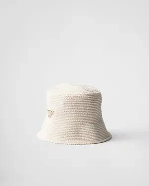 Prada Crochet Bucket Hat - Neutral