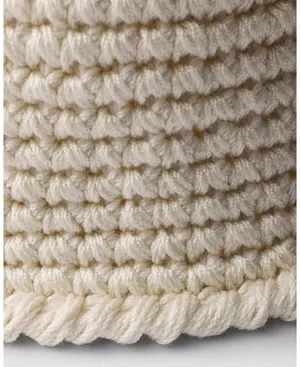 Prada Crochet Bucket Hat - Neutral