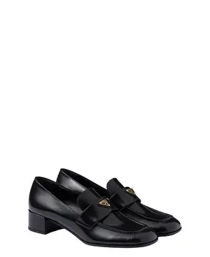 Prada Brushed Leather Loafers