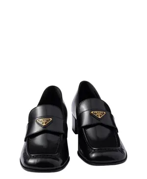 Prada Brushed Leather Loafers