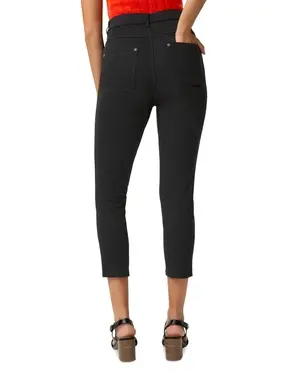 Hue High Rise Ultra Soft Denim Capri Leggings - Black