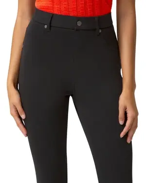 Hue High Rise Ultra Soft Denim Capri Leggings - Black