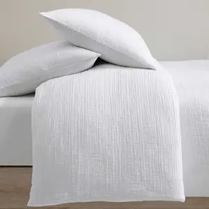 Calvin Klein Washed Texture Cotton Jacquard Comforter Set - White