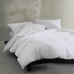 Calvin Klein Washed Texture Cotton Jacquard Comforter Set - White