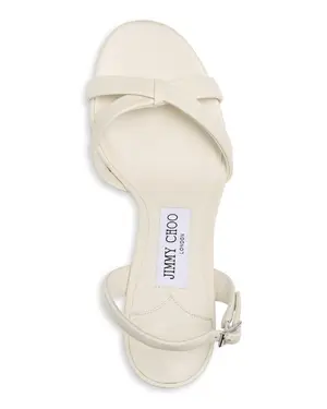 JIMMY CHOO Elsy 70 Slingback Sandals - Latte