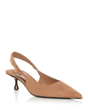 JIMMY CHOO Amel 50 Slingback Pumps - Toffee