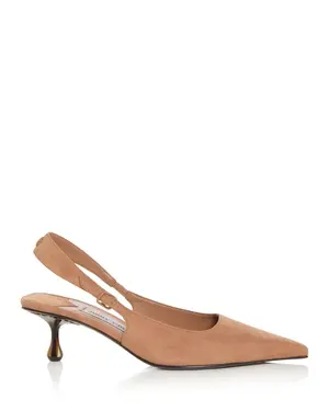 JIMMY CHOO Amel 50 Slingback Pumps - Toffee