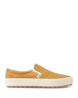 Sandro Leather Slip-on Loafers - Camel