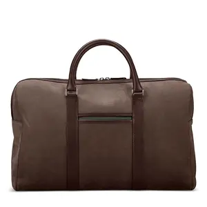 CARL FRIEDRIK Compact Leather Weekender Bag - Chocolate