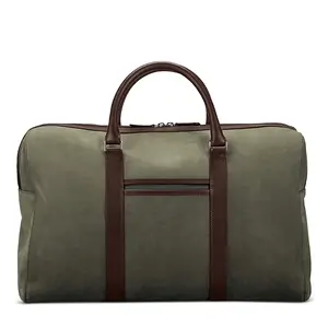 CARL FRIEDRIK Compact Leather Weekender Bag - Olive