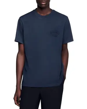 Sandro Short Sleeve Faded Tee - Navy Blue