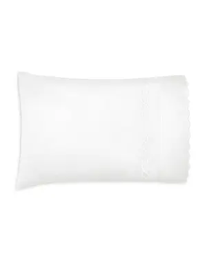 PRATESI Treccia Splendore Queen Pillowcase, Pair - White/white