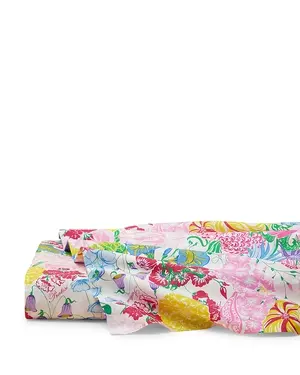 PRATESI Millefiori Flat Sheet, Twin - Pink