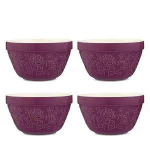 MASON CASH In The Meadow All Purpose Bowls, Set Of 4 - Purple