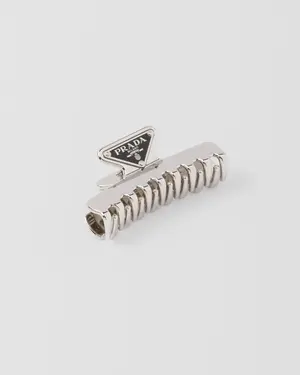 Prada Metal Hair Clip - Silver