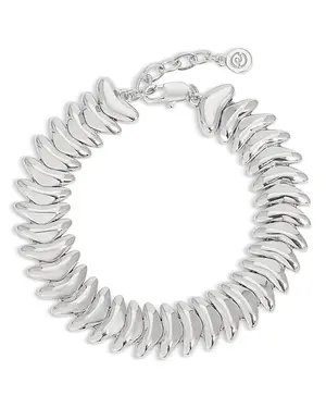 Ettika Metal Statement Flex Bracelet - Silver