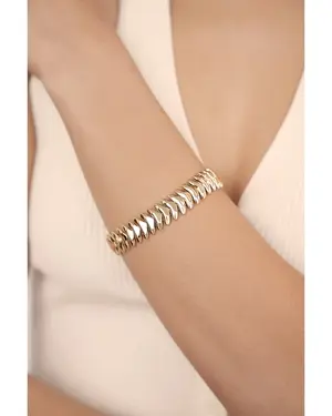 Ettika Metal Moderna Bangle Bracelet - Gold