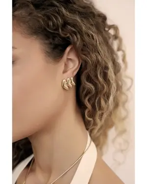 Ettika Moderna Stud Earrings - Gold