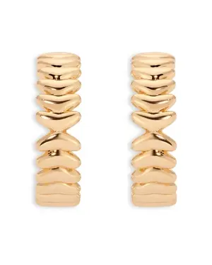 Ettika Metal Moderna Half Hoop Earrings - Gold