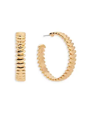 Ettika Metal Moderna Large Half Hoop Earrings - Gold