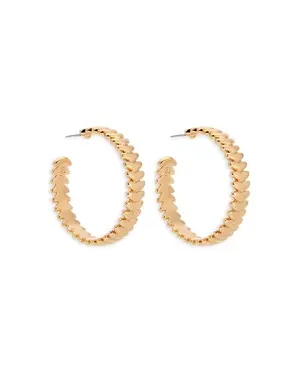 Ettika Metal Moderna Large Half Hoop Earrings - Gold