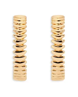 Ettika Metal Moderna Large Half Hoop Earrings - Gold