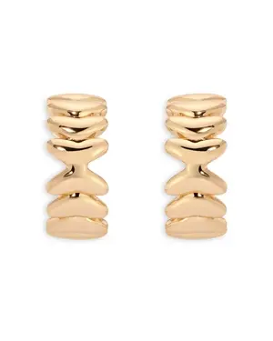 Ettika Metal Moderna Small Half Hoop Earrings - Gold