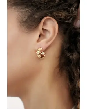 Ettika Metal Moderna Small Half Hoop Earrings - Gold