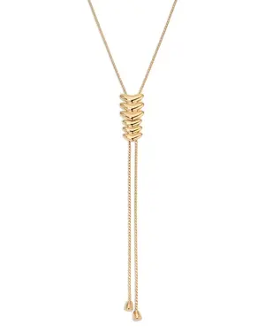 Ettika Metal Moderna Lariat Necklace - Gold