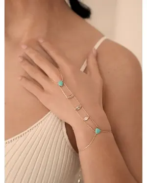 Ettika Solstice & Cubic Zirconia Hand Chain