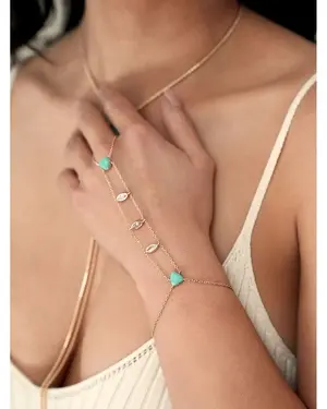 Ettika Solstice & Cubic Zirconia Hand Chain