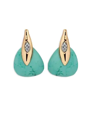 Ettika Solstice & Cubic Zirconia Drop Earrings - Turquoise