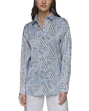 Karl Lagerfeld Paris Oversized Utility Shirt