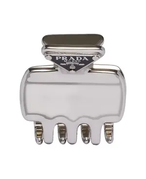 Prada Metal Claw Clip - Silver