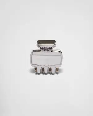 Prada Metal Claw Clip - Silver
