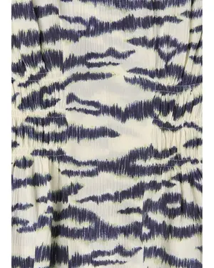 Whistles Feathered Tiger Shirred Blouse - Ivory/multi
