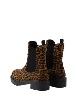 Prada Printed Leather Chelsea Boots