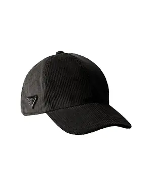 Prada Corduroy Baseball Cap - Black