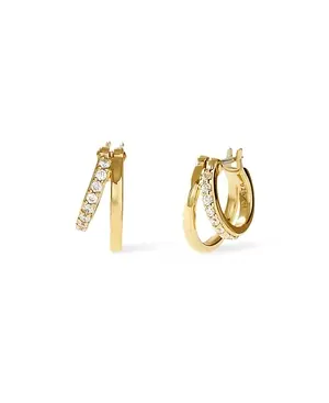 ANA LUISA Toda Mini Double Hoop Earrings - Gold