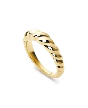 ANA LUISA Twist Slim Rope Ring - Gold