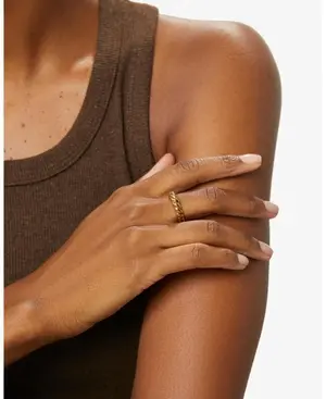 ANA LUISA Twist Slim Rope Ring